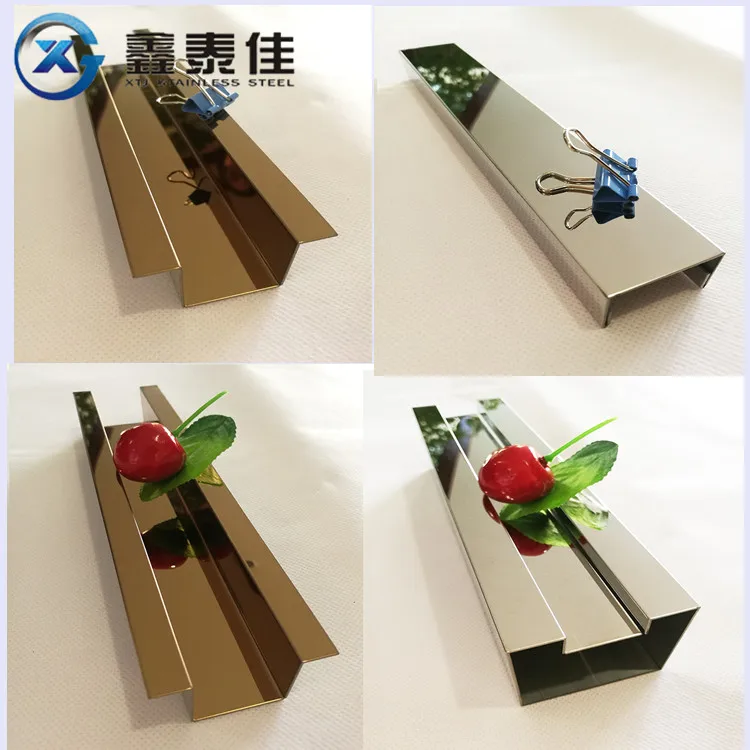 PVC Plastic Round Edge C Channel Stainless Steel Tile Trim