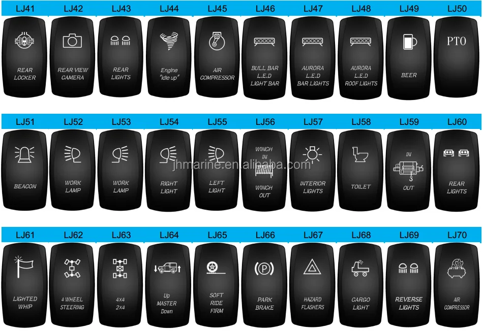 High Quality Waterproof Rocker Switches For Polaris Ranger Rzr - Buy ...