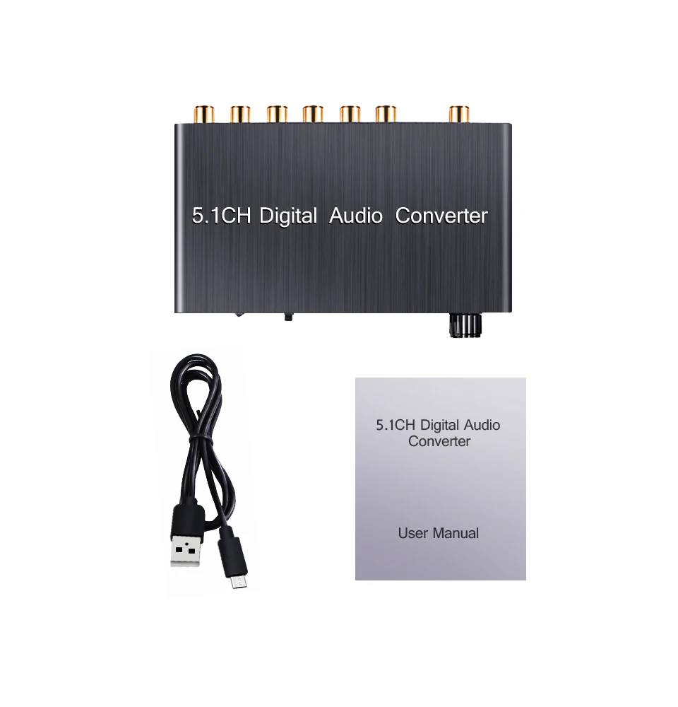 Aoeyoo 5.1 Audio Decoder Optical Coaxial To Rca Digital Audio Converter ...