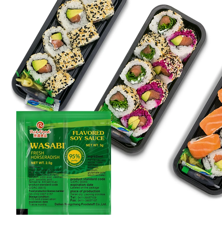 Wasabi Sachet 2.5g/3g/5g Wasabi Paste With 5g Soy Sauce - Buy Wasabi ...