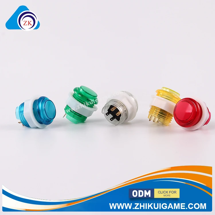 Gold Standard 33Mm Arcade Button Translucent/12V Mini Button Led Lights ...