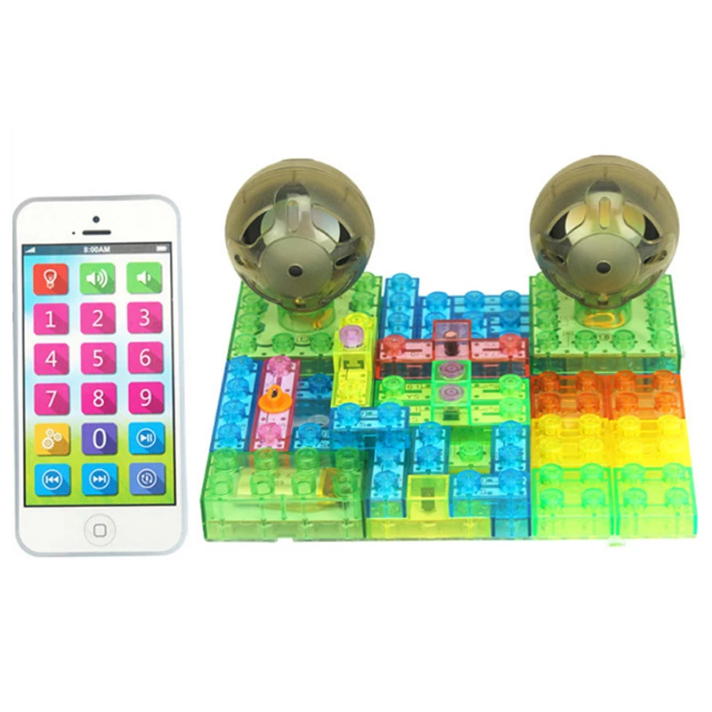 Electric building blocks rc diy fm radio with mp3 - Portable Radio ...