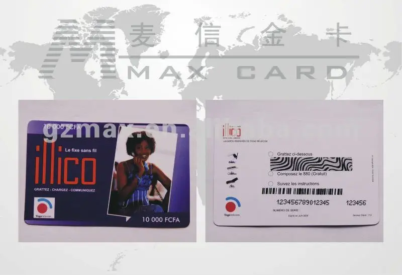 Mobile Recharge Telecom Top up Card Manufactory - Paper & PVC