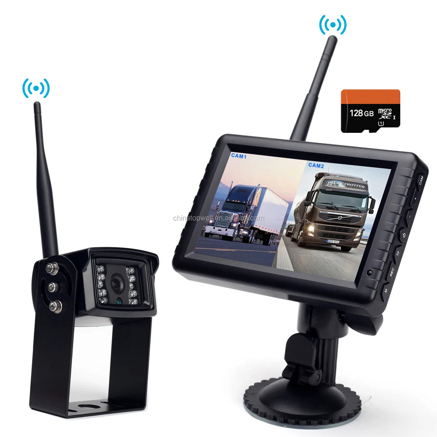 2018 New 5'' Digital Wireless Backup Camera Kit,Support 2 Ip68 Wireless ...