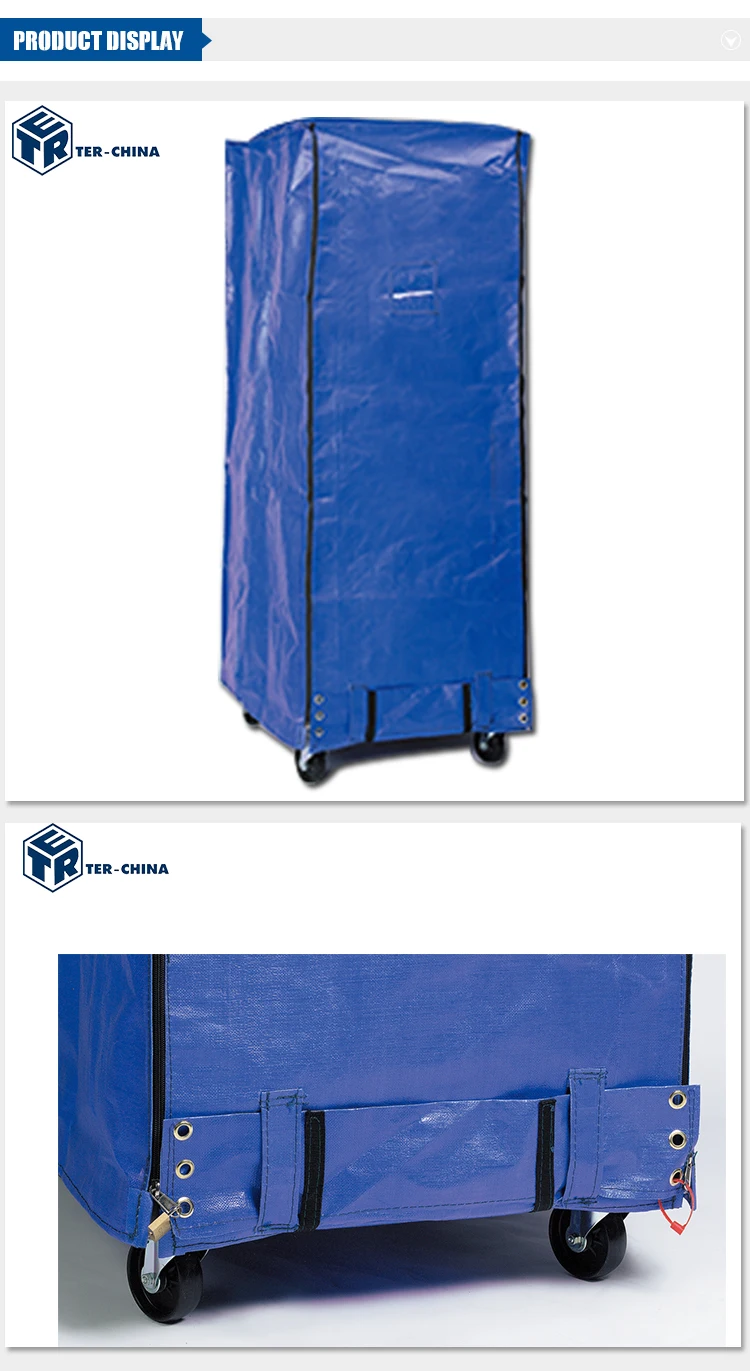 Foldable Metal Laundry Storage Cargo Folding Rolling Carts Container ...