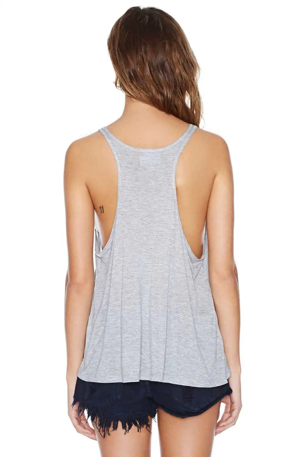 Cutaway Blank Drop Armhole Tank Top In Gray - Buy Blank Drop Armhole ...