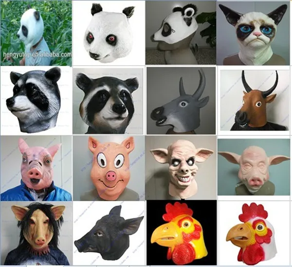 Animal Masquerade Mask Latex Carp Fish Head Mask Costume Party - Buy ...