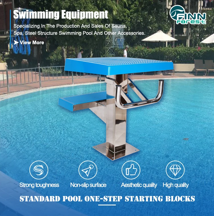 Two Steps Stainless Steel Fina Standards Portable Pool Starting Block