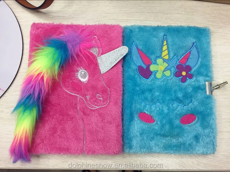 China Manufacturer Fluffy Plush Cover Book Flowers School Notebook A5 ...