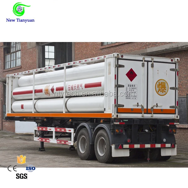 Cng Tank Container Semi Trailer Gas Cylinder Number 8 Pipes Lpg ...