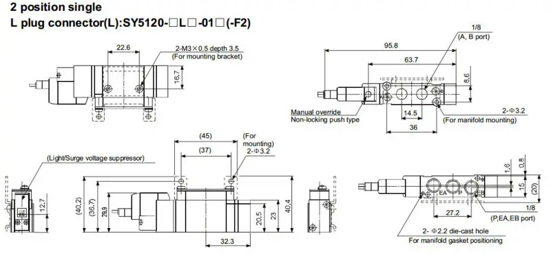Sy5320-5lzd-01 5 Way Solenoid Valve-smc Solenoid Valve - Buy 5 Way ...