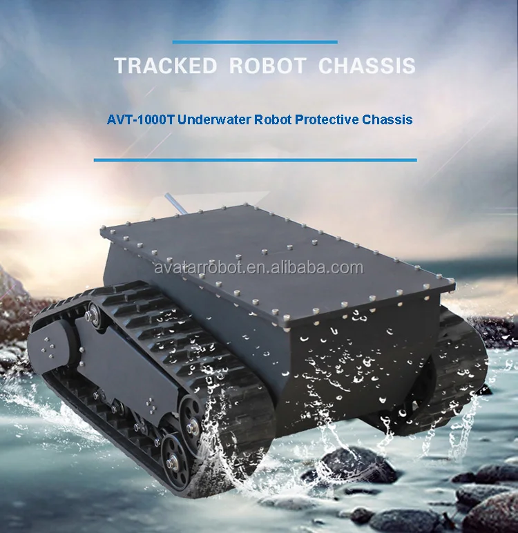 Rover 5 Rubber Track Tank Chassis Robot Mobile Car Platform