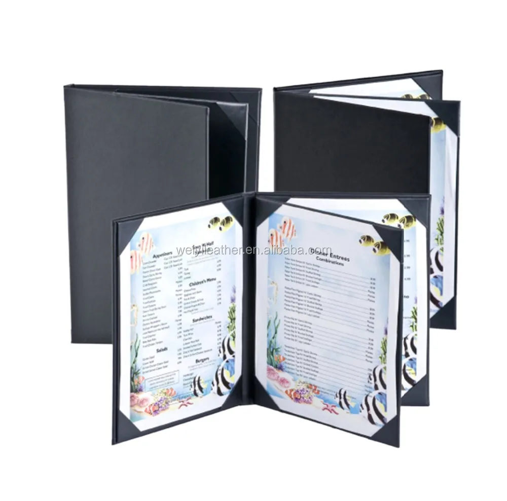 Leather Menu Cover / Leather Cashier Folders / Leather Wine Clip With ...