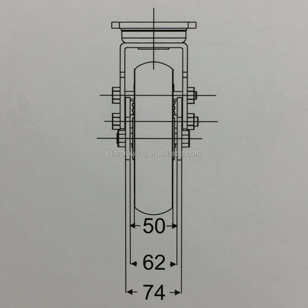 SS Spring Loaded AGV Caster Wheel - Heavy Duty & Shock Absorbing