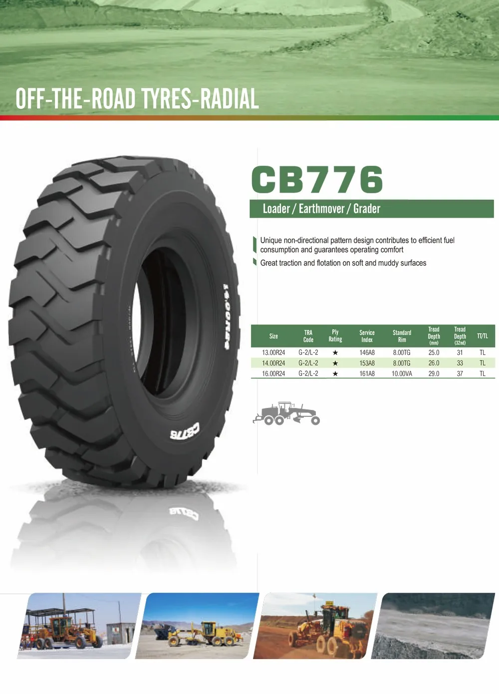 Westlake Goodride CB776 13.00r24 14.00R24 16.00R24 G2 L2 Loader Earthmover Grader Tyre OTR tires ...