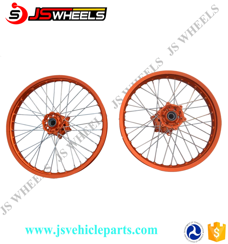 17 Inch Racing Super Moto Bike Alloy Spoked Cnc Wheels For Kxf450 ...