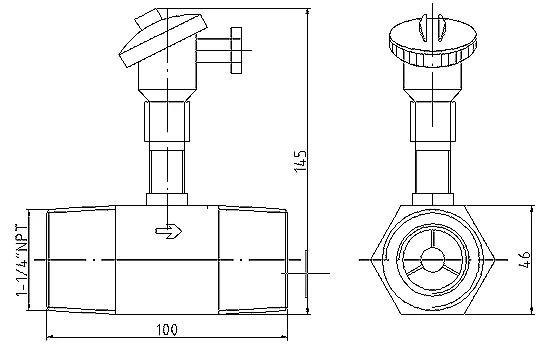 Dn25 With Terminal 0.5% Accuracy Pulse Output Type 1-1/4"npt Connection ...