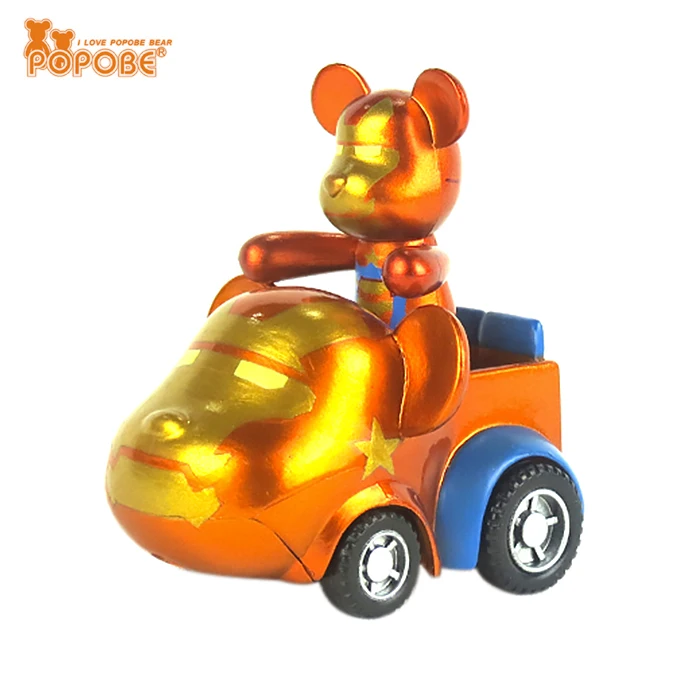 Unique Wheels Rotatable Cars 2 Inch Popobe Bear Toy Car Gift Item With ...