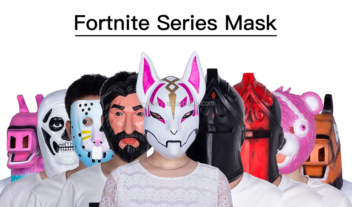 2018 Hot Sale Halloween Fortnite Mask Full Head Latex Fox Drift Mask ...