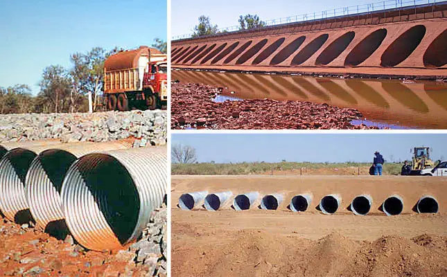 Culvert under Roads - Special Type Corrugated Metal Tube