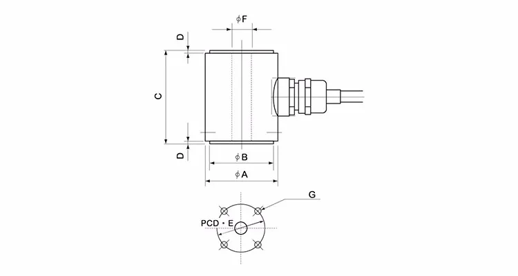 NTS LCH Compression Load Cell - 5KN to 500KN Strain Gauge Sensor for ...