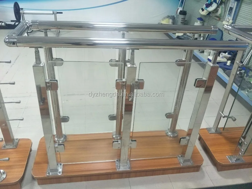 Frameless Handrail Balustrade Stair Railing Stainless Steel Post