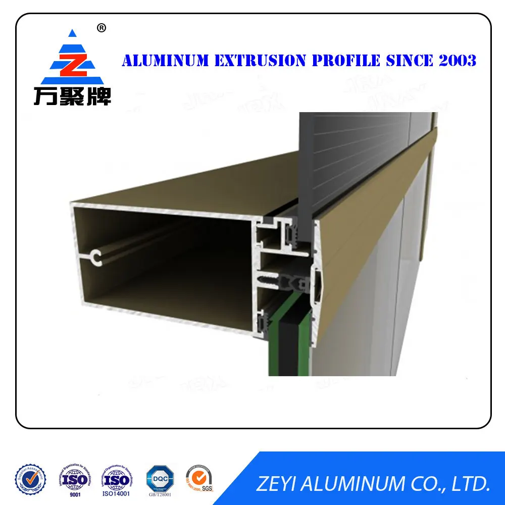 Hot Aluminum Extrusion Frame / Mullion For Curtain Wall And Window ...