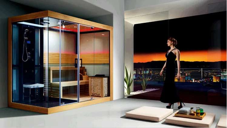Sauna And Steam Room Combo Shower Bath Combined Room - Buy Sauna Room ...