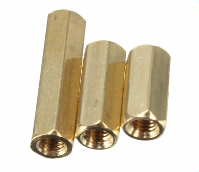 M3 X 6mm M3x8 M3x9 M4x20 Female Threaded Brass Hex Standoff Pillar Rod ...