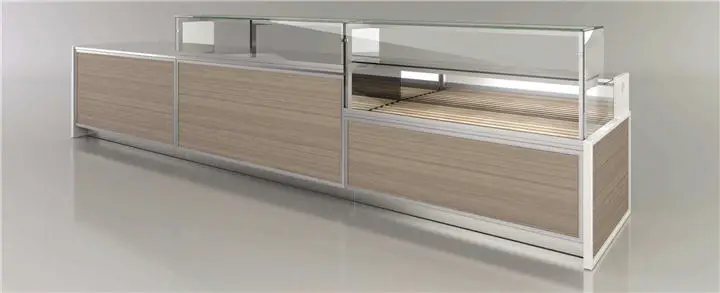 Custom Wooden Bakery Stand Display Table Fixtures For Bread - Buy ...