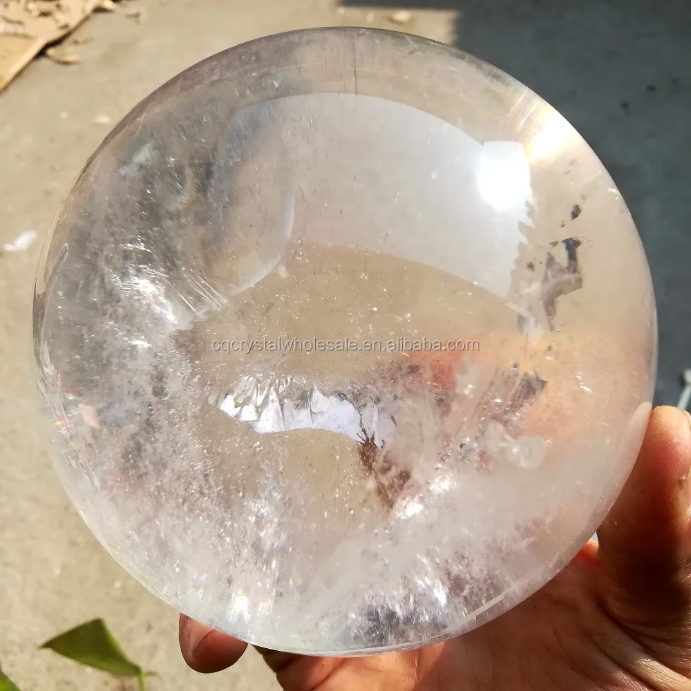 Natural Clear Quartz Crystal Ball Spheres,Clear Quartz Stone Rainbow ...