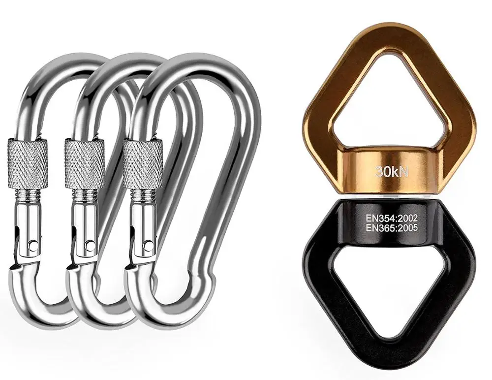Bt-a664 Aluminum 360 Swivel 30kn Carabiner With Swivel Carabiner Screw ...