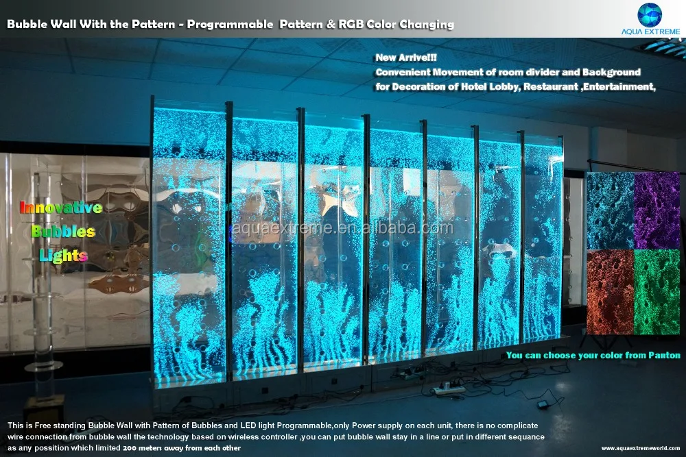 Digital Control Led Water Bubble Wall,Computer Programing Led Bubble ...