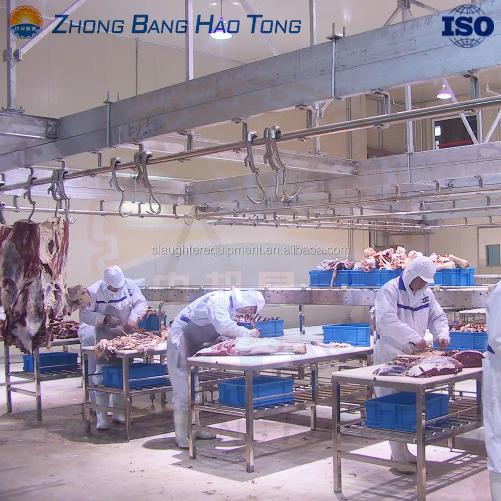 Cattle Cutting Conveyor For Cattle Slaughterhouse Plant In Deboning And ...