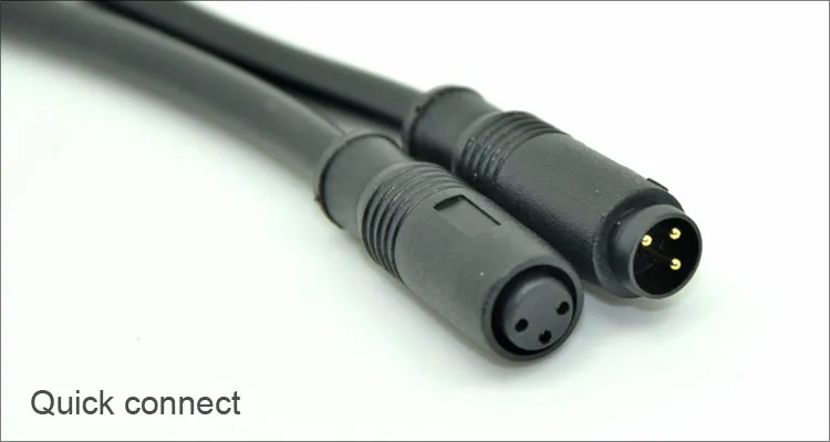 3pin 4pin 5pin Ip67 Waterproof Snap In Female Male M8 Straight Overmold ...