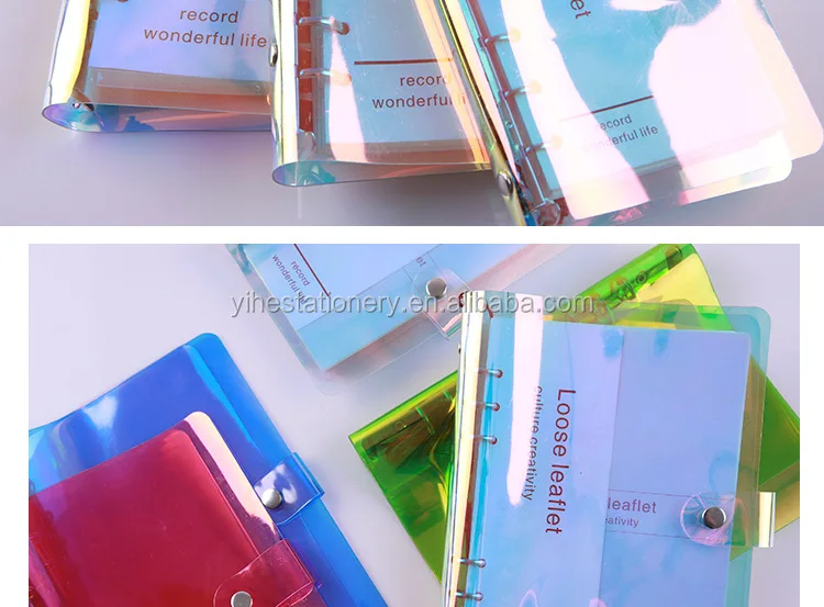 Laser Pvc Cover,6 Rings Binder Pvc Notebook With Clasp Refill Pages ...