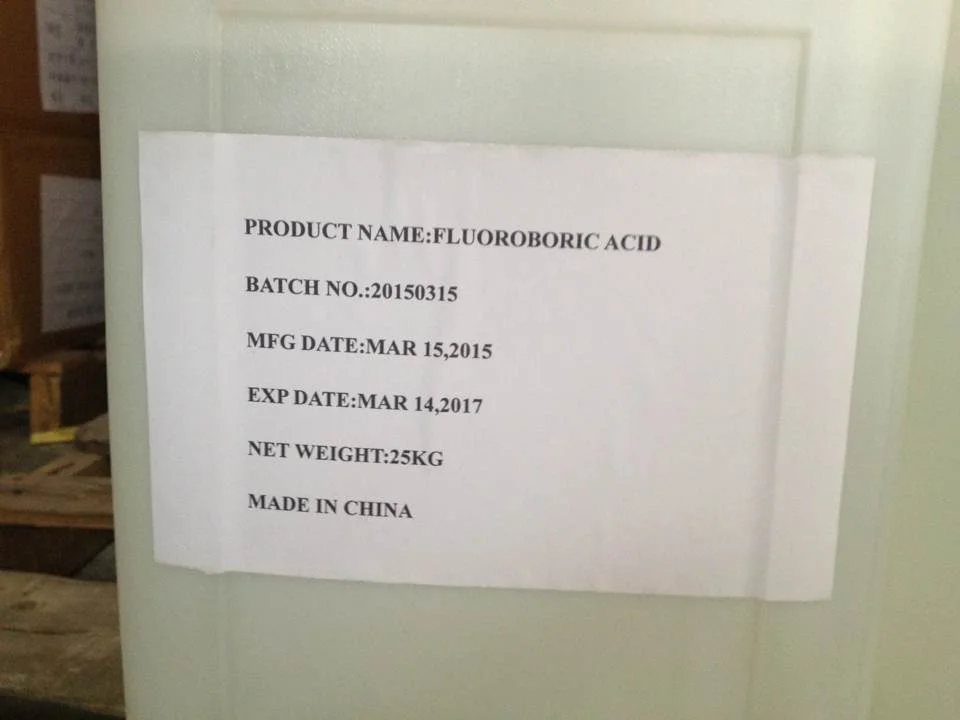 Cas 16872-11-0 50% From Manufacturer Fluoroboric Acid - Buy 40% 50% ...