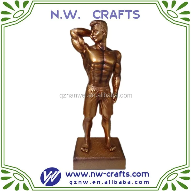 Resin Fitness Sport Statue Bodybuilding Trophy For Federation Club ...