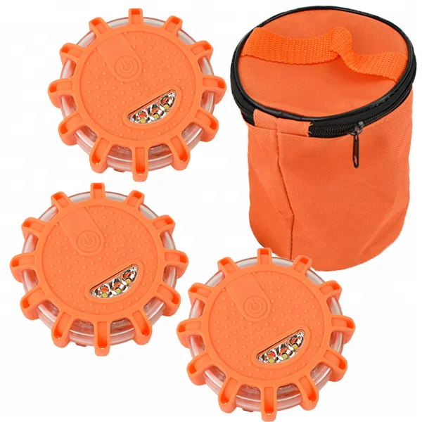 6 Pack Rechargeable Led Road Flares Emergency Beacon Safety Flare ...