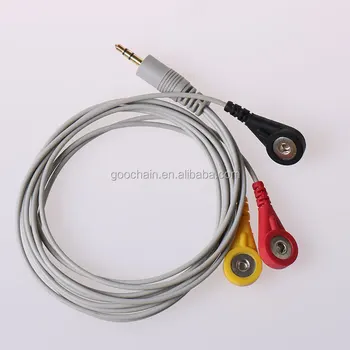 Medical Cable 3 Snap Electrode Lead Wire For Ecg Equipment,Ecg ...