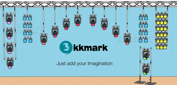 U Torm Modular Truss Rigging System for Events - Black U-Drop U-frame