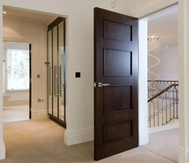 Merbau Wood Finish Inside Door Lattice Wooden Door - Buy Finish Door ...