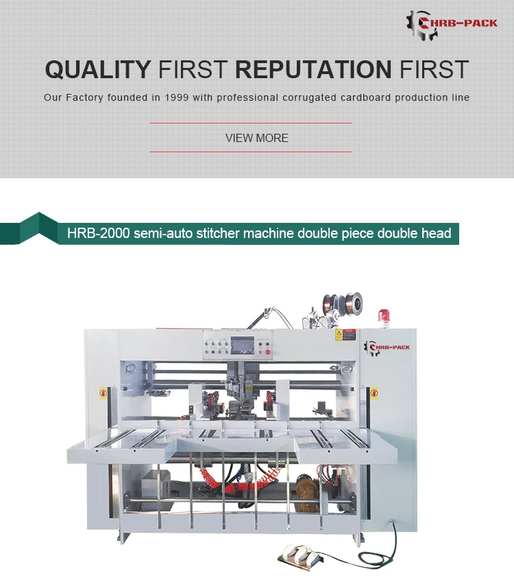 Double Piece Carton Box Stitching Machine/Double Piece Carton Stitcher ...