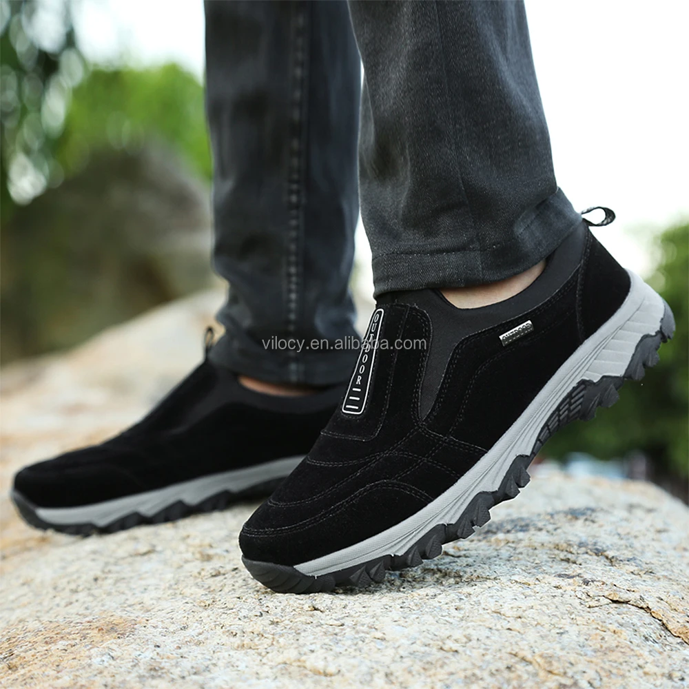 High Quality Comfort Outdoor Sports Shoes Sneakers Slip-on Suede Hiking ...