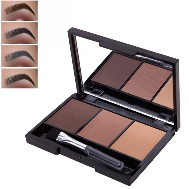 Waterproof Eyebrows Enhancer Cosmetic 3 Colors Eyebrow Powder Palette ...