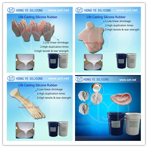 Colorful Skin Safe Silicone Rubber For Silicone Body Parts Life Casting ...