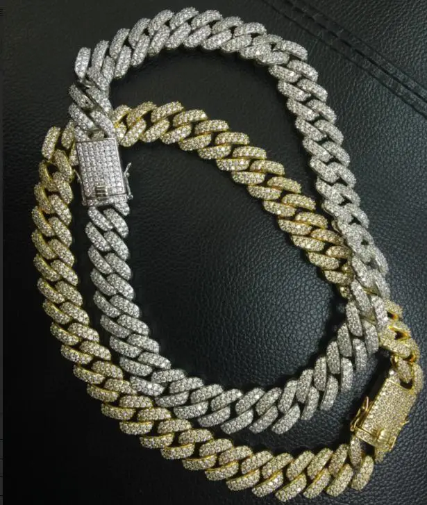 La srta. joyería pesada Bling hombre de diamante CZ Hip Hop cadena ...