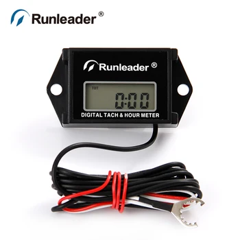 Runleader Digital Gasoline Engine Tach Hour Meter Record Rpm Tachometer ...