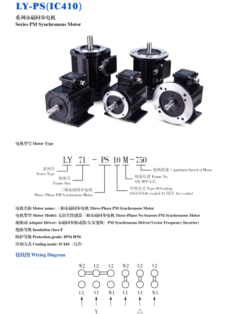 375r 3000w Three Phase Permanent Magnetic Synchronous Ac Motor - Buy ...