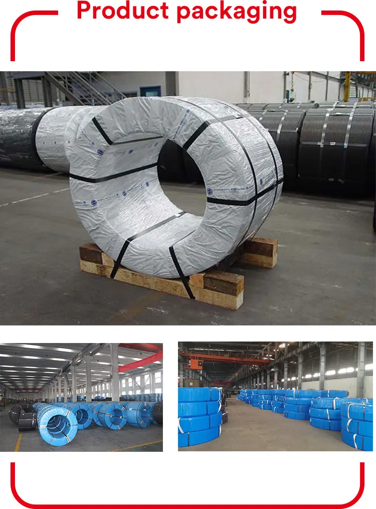 1860MPa PC Wire Prestressing Steel Strand Cable 7 Wire Post Tension ...